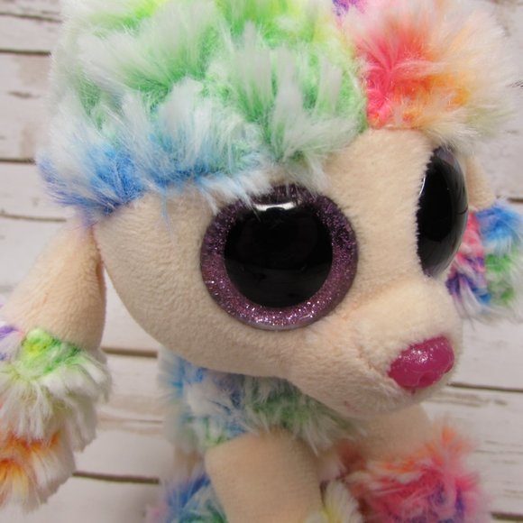 Ty | Toys | Ty Beanie Boos Rainbow Poodle Dog 6 Tie Dye Plush | Poshmark